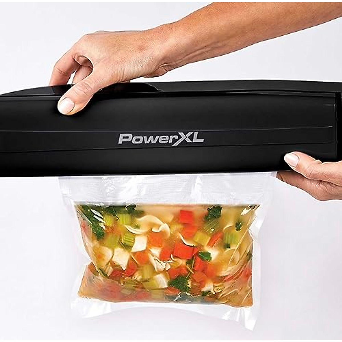 Duo NutriSealer Food Vacuum Sealer Machine with Vacuum Seal Bags & Rolls, Double Airtight Sealing with Built-in Cutter