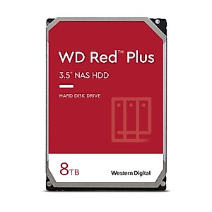 WD Red 8TB NAS Internal Hard Drive - 5400 RPM Class, SATA 6 Gb/s, 256 MB Cache, CMR, 3.5" - WD80EFAX