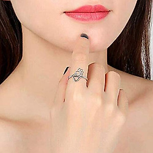 Jude Jewelers Stainless Steel Cute Dog's Cat's Paw Cocktail Party Holiday Wedding Anniversary Statement Ring (Silver, 8)