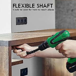 ENZOO 20V Cordless Drill, Electric Power Drill Set with Battery and Charger+23 pc. Impact Driver/Drill Bits, 3/8" Keyless Chuck, 2 Variable Speed, 248 In-lb Torque, 18+1 Position