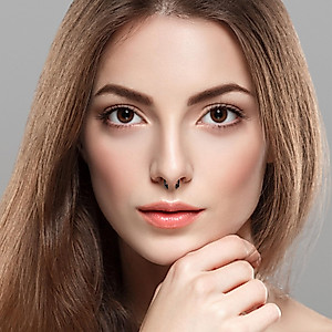 Yolev 16PCS Stainless Steel Nose Ring Septum Piercing Jewellery Horseshoe Piercing Jewelry Captive Bead Ring Helix Tragus Cartilage Earrings for Women Men