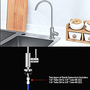 Frizzlife RO Water Filter Faucet- Drinking Water Faucet fits Most Reverse Osmosis Water Filtration System-SUS304 Stainless Steel with Brushed Nickel