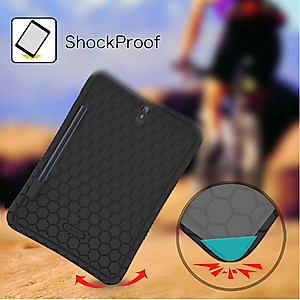 Fintie Silicone Case for Samsung Galaxy Tab S3 9.7, Light Weight Shock Proof Cover with S Pen Holder [Anti Slip] [Kids Friendly] for Tab S3 9.7 (SM-T820/T825/T827) 2017 Release, Black