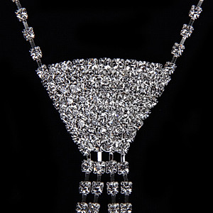 Generic Crystal Tassels Rhinestone Necklace Wedding Bridal Jewelry Prom