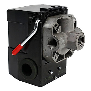 Lefoo Pressure Switch Control 90-125psi 4 Port Heavy Duty 26 Amp for Air Compressor LF10A-4H-1-NPT1/4-90-125
