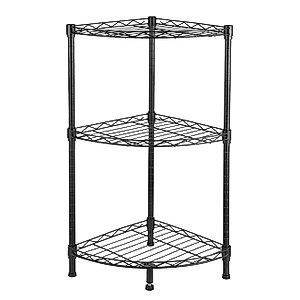 Home Furnishing Plaza 3-Tier Corner Wire Shelving Utility Storage Organizer Shelf Rack for Kitchen Living Room Bathroom MITPATY