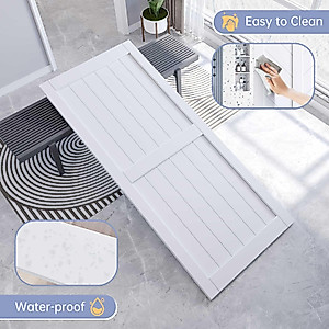 ROYMELO 36x84 Inch White Sliding Barn Door Slab and 6.6ft Hardware Kit Included, MDF Wood Panel Covered with Water-Proof Scratch-Proof PVC Surface, Easy to Clean, Simple DIY Assembly