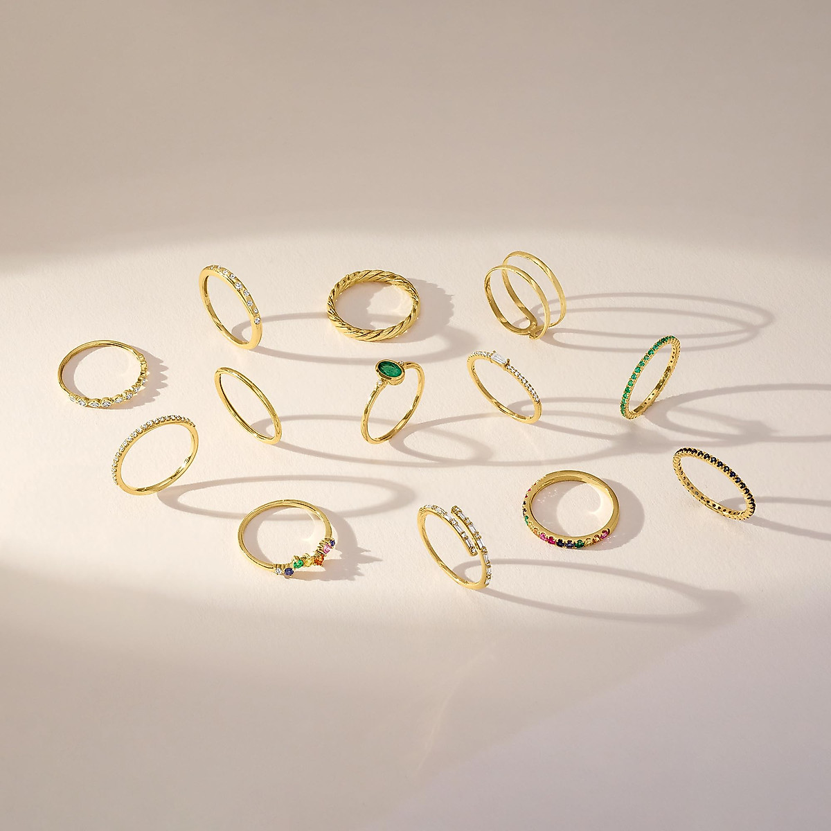 RS Pure by Ross-Simons 0.15 ct. t.w. Baguette and Round Diamond Ring in 14kt Yellow Gold. Size 8