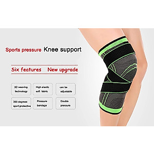 ASOONYUM Knee Sleeve,Compression Fit Support-for Joint Pain and Arthritis Relief, Improved Circulation Compression-Wear Anywhere - Single