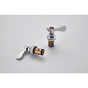 APLWY Brass 002713-40 Hot Side Handle Stem Assembly Replacement Fits All T&S Brass All Faucets, Red, 1 Pcs