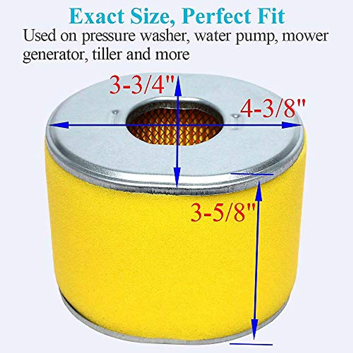 HOODELL Professional GX390 Air Filter, Compatible with Honda GX340 GX 390 11HP 13HP Engine 17210-ZE3-505 17210-ZE3-010 Air Filter