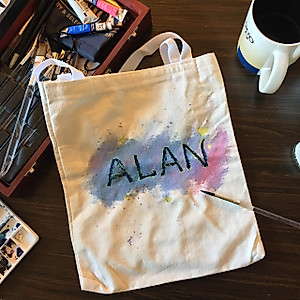 GiftExpress Pack of 26 Canvas Tote Bag Bulk, Cotton Totes for Embroidery, Crafting , DIY Projects, Bridesmaids Totes, Reusable Grocery Shopping Bags, 13 x 11 Inch(26 Pack)