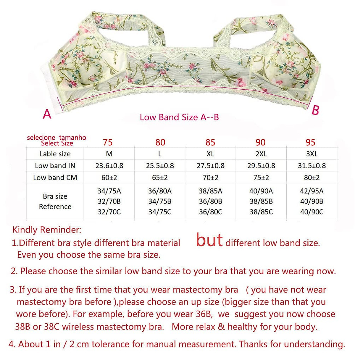 Sendyou Mastectomy Bra for Women Breast Form with Pockets SY40 (Green, 3XL)