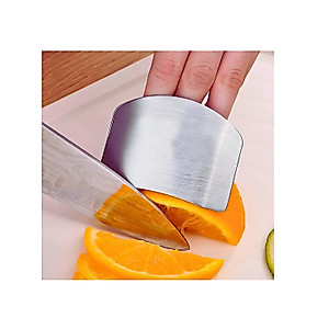 Stainless Steel Thumb Knife Finger Cutter Saver with Knife Guard and Finger Protectors for Cutting Vegetables, Holder for Slicing, Ideal Finger Guards for Kitchen Knives for Secure Food Cuts.