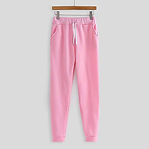 sumensumen Women Hoodies Tracksuit Long Sleeve Sweatshirts Jogger Pant,Sweatsuit with Pockets-Long Sleeve Athletic Suit Fashion Sports Suit Women-01 Pink,XX-Large