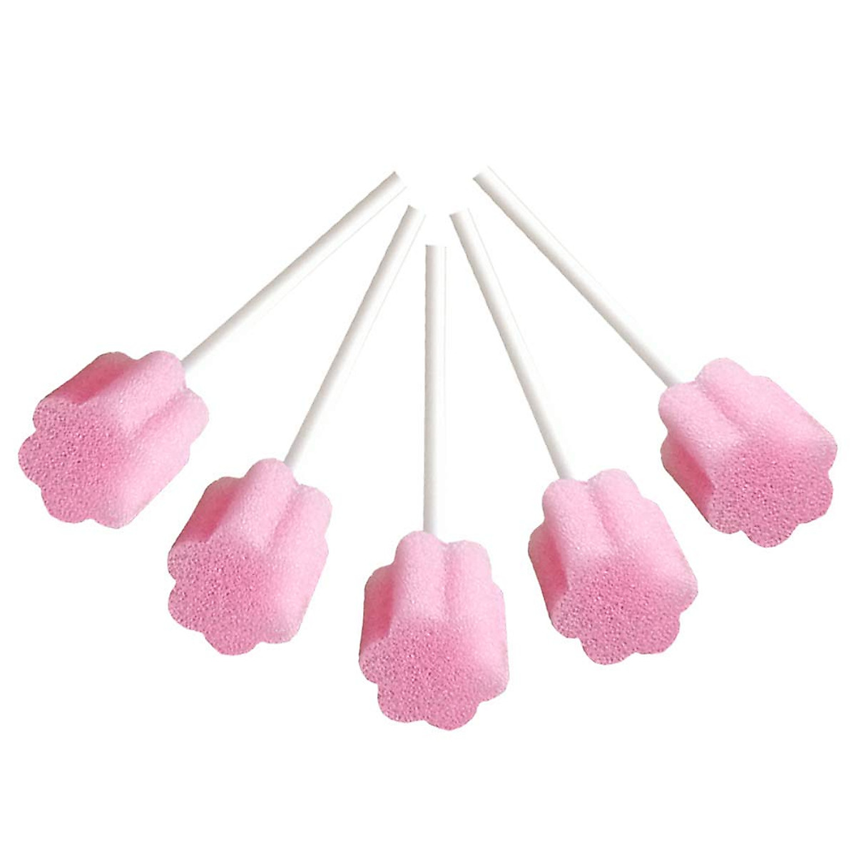 Cheercare Disposable Oral Care Swabs- Tooth Cleaning Sponge Swabs Pink 250 counts