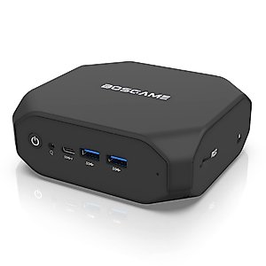 BOSGAME Mini PC AMD Ryzen 3 3200U(up to 3.5Ghz), Mini Computers W11 Pro 8GB DDR4 RAM 256GB NVMe SSD, Mini Desktop PC 4K@60Hz Dual HDMI/Type-C/WiFi 5 /BT 4.2