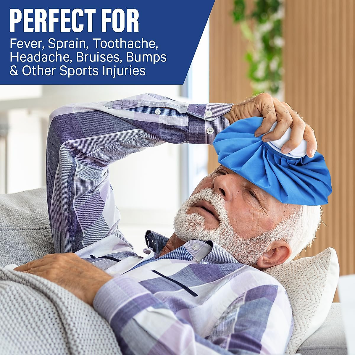 Ice Bag 9 inches- Convenient and Reusable Ice Bag for Injuries, Muscle Aches, Scrapes, or Strains – Easy to Use Ice Bag for Knees – Durable and Reliable Cold Packs