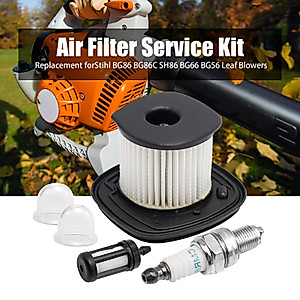 SYOWADA 4241 140 4403 Air Filter Replacement For Stihl BG86 BG86C SH86 BG66 BG56 Leaf Blowers, HD2 Air Filter Replacement For 42411404404 42411404400