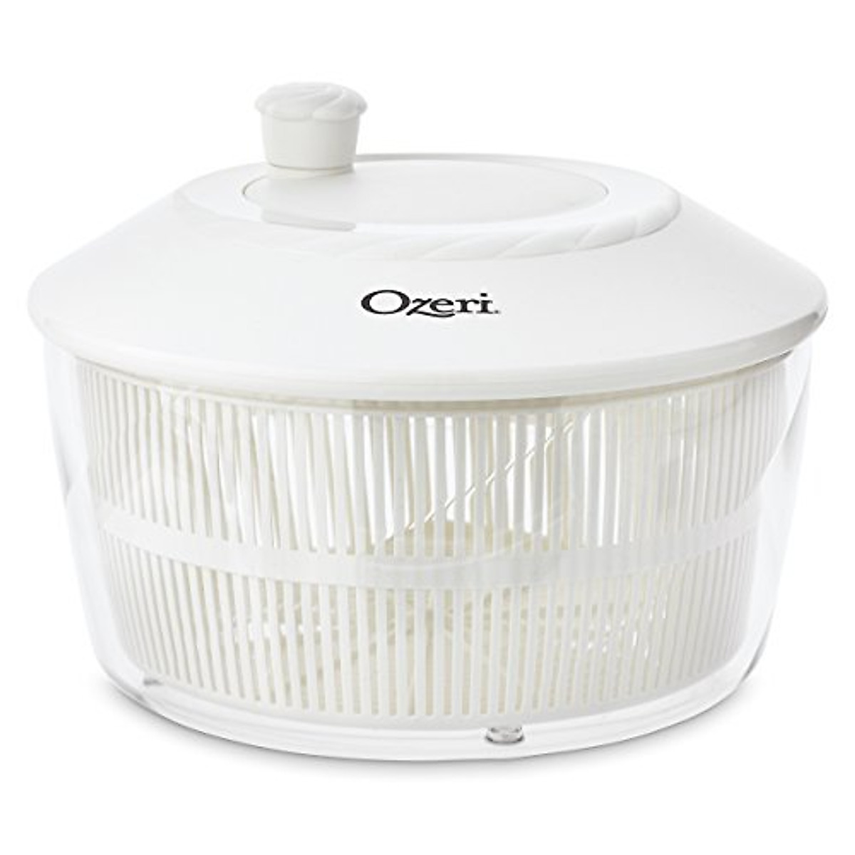 Ozeri Italian Made Fresca Salad Spinner and Serving Bowl, BPA-Free,White