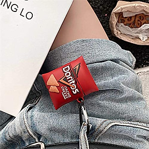 YLFYSF Airpods Pro Silicone Case 3D Cartoon Funny Cute Cover Compatible for Apple Airpods Pro [Snacks Food Series 1] (Tortilla Chips Doritos)
