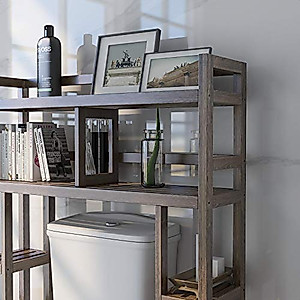 Bernardston 34.5" W x 48" H x 9" D Solid Wood Free-Standing Over-the-Toilet Storage