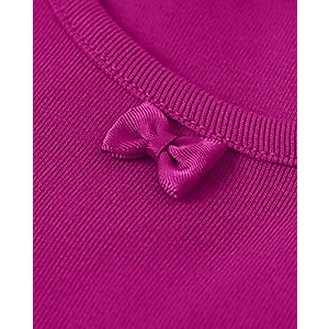 Gymboree Girls and Toddler Short Sleeve Basic Layering Shirt, Magic Magenta, 5T