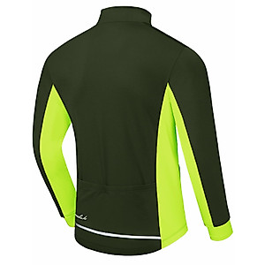 Przewalski Cycling Bike Jackets for Men Winter Thermal Running Jacket Windproof Breathable Reflective Softshell Windbreaker