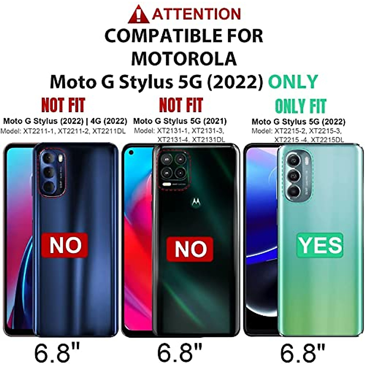 NZND Compatible with Motorola Moto G Stylus 5G (2022) Case with Tempered Glass Screen Protector (Maximum Coverage), Ring Holder/Wrist Strap, Glitter Liquid Floating Waterfall Cute Case (Pink/Aqua)