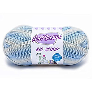 Lion Brand Yarn Ice Cream Big Scoop Yarn, Blueberry, 27.94 x 12.7 x 12.7 cm
