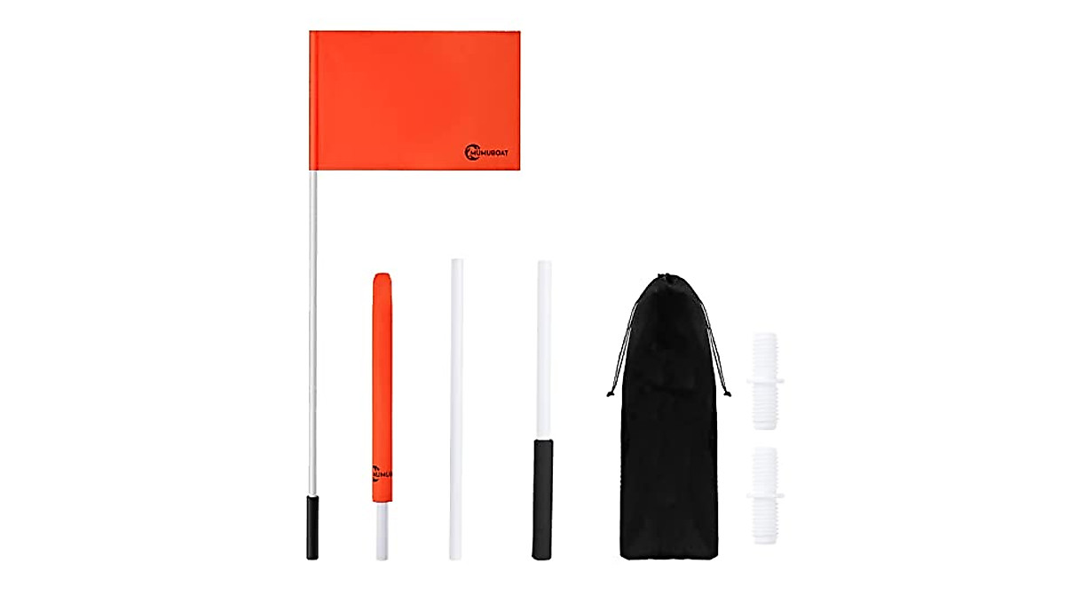 MUMUBOAT Orange Boat Flag - 48-Inch Water Ski Safety Flag