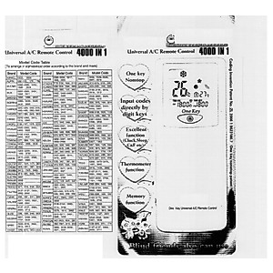 KT-E03 Universal Remote for All Major Brands of Mini Split AC