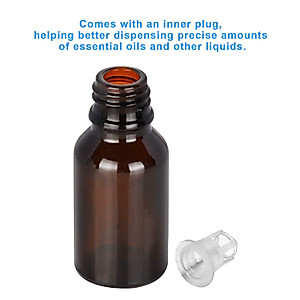 stonylab 15ml (0.5 oz) 2-Pack, Glass Dropper Bottle, Empty Glass Bottle with Glass Dropper, Inner Plug and Label for Essential Oils Aromatherapy Fragrances