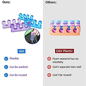 Toe Separators for Nail Polish,Toe Spacers for Pedicures,Pedicure Toe Separators for Separating Toenails or Nails,Easy Finger and Toenail Polish Grooming,Soft Gel Pedicure Kit.