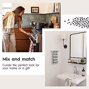 GEOMETRY Kitchen Tea Towel - Quick Dry Microfiber Cloth Dish Towels for Kitchen Drying - 18" x 30" Premium Quick Dry Towel - Every Sunday + Every Level (Every Bloom 2-Pack Set)