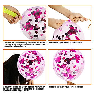 62 Pcs 12 Inch Halloween Balloons Decorations Pink Black Orange Balloons Confetti Balloons Ghost Aluminum Foil Balloons Bats Stickers for Halloween Party Birthday Supplies