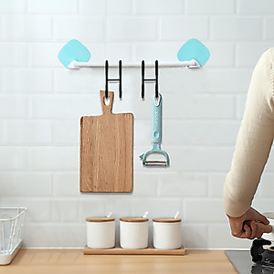 Shower Door Hooks (2-Pack),Stainless Steel Bathroom Hooks,No Drill No Stick Hooks,Frameless Glass Shower Door Towel Bath Ball Hooks,Shower Wiper Hook, Black