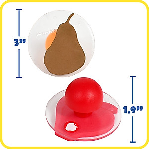 READY 2 LEARN Giant Stampers - Fruit - Set of 6 - Easy to Hold Foam Stamps for Kids - Arts and Crafts Stamps for Displays, Posters, Signs and DIY Projects