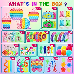 600 Pack Party Favors for Kids 8-12, Fidget Toys Set Sensory Toys Anxiety for Kids and Adults Autism Birthday Gift Classroom Prizes Treasure Box Goodie Bag Stuffers Halloween Christmas Stocking