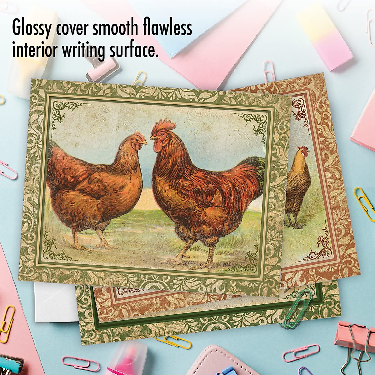 The Best Card Company - Boxed Set of 10 Bird Thank You Notecards with Envelopes 4 x 5.12 inch, Feathered Animal Gratitude - Card-A-Doodle-Do M2351TYG