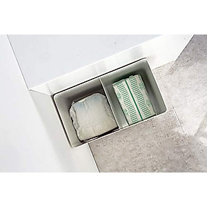 Yamazaki Home Organizer Stacker/Nursery Diaper Dispenser | Steel | Rolling Carts, One Size, White