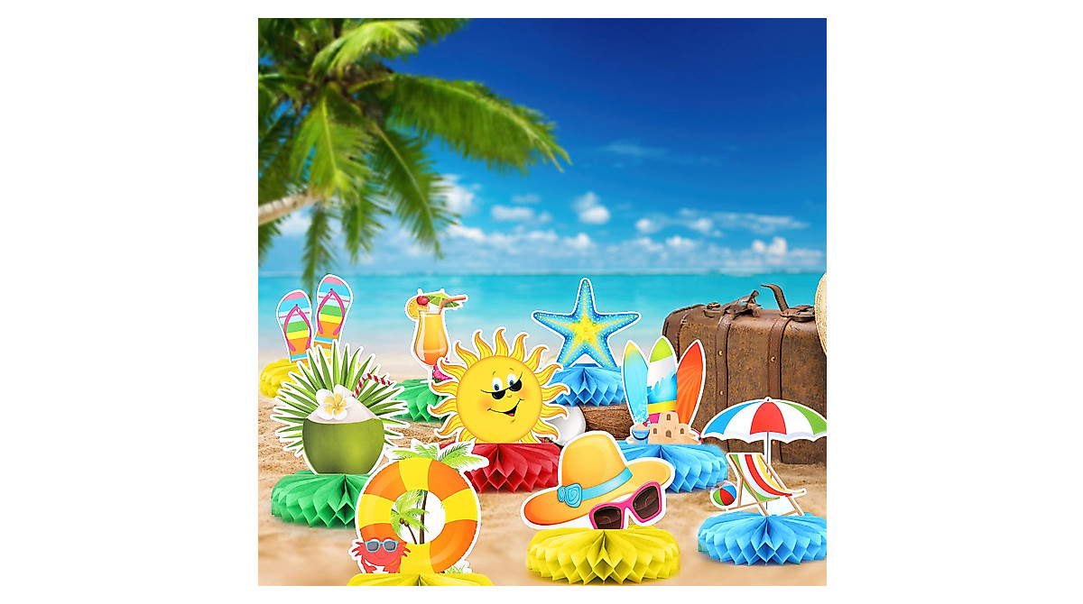 Cadeya 9 Pcs Beach Centerpieces for Summer Parties