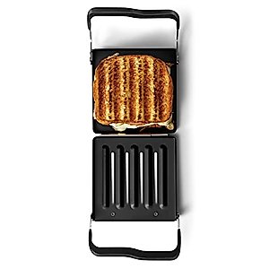 Revolution Panini Press accessory for toasters. Make grilled cheese, paninis, quesadillas and more in your toaster. Perfectly melts and crisps. Safe and easy to clean.