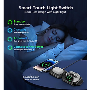 3 in 1 Charging Station for Apple Devices 20W Foldable Mag-Safe Charger for Travel Wireless Charger Pad for iPhone 15 14 13 12 Pro/Pro Max/Plus/Mini AirPods 2/3/Pro iWatch Ultra/8/7/SE/6/5/4/3/2