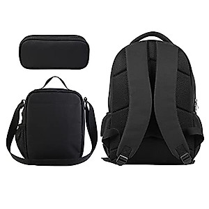 RTBBCKS Boys Backpack and Lunch Box,Set of 3 Unique Baseball Patterns Perfect for Kids