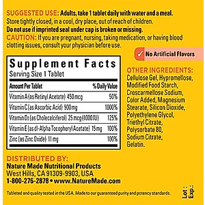 Nature Made Super C Immune Complex 900 mg 200 Tablets