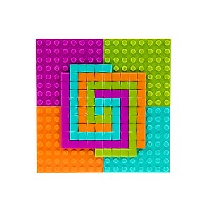 Strictly Briks Mini Pixel Brick Set for Kids, 110 Pieces Mosaic Mini Set, 4 PCS 8x8 Baseplates, 6 2x4 Bricks, 100 1x1 Pixels, Pastel Colors, 100% Compatible with All Major Brands, STEM Toys Set