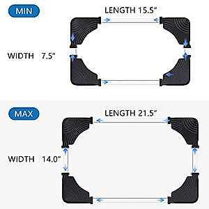 LABOBOLE Computer Tower Stand, Premium PC Tower Stand, PC Stand, Desktop Stand with Rolling Caster Wheels, Computer Stand for Gaming PC Case, CPU Stand Fits Most Gaming PC and Printer Under Desktop