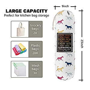 Funny Grocery Bags Holder Organizer For Shopping Bags, Wall Mount Plastic Bags Storage Container Dispensers, Every Snack You Make Every Bite You Take, Gift For The Preferred Family And Friends