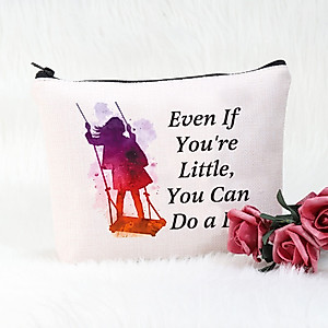 POFULL Matilda the Musical Inspired Gift Broadway Musical Gift Even If You're Little You Can Do a Lot Cosmetic Bag (Little Can Do a Lot)